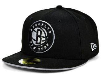 New Era Brooklyn Nets Black Gray Pop 59FIFTY Cap - Macy's