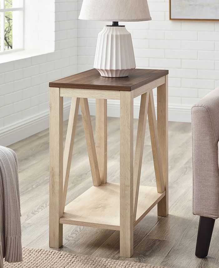 Walker Edison Narrow A Frame Side Table & Reviews - Furniture - Macy's