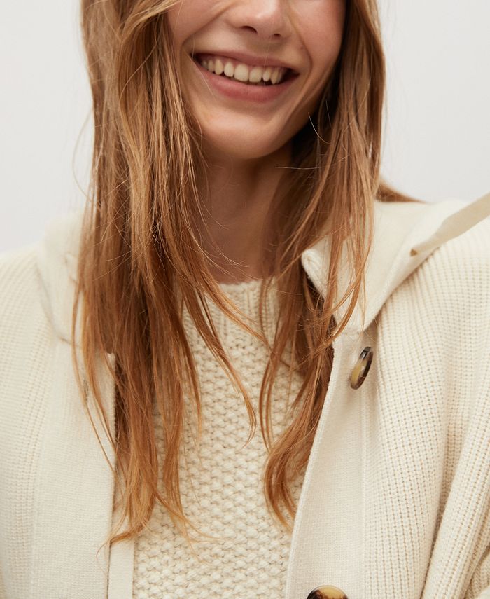 MANGO Women's Knit Hood Cardigan - Macy's