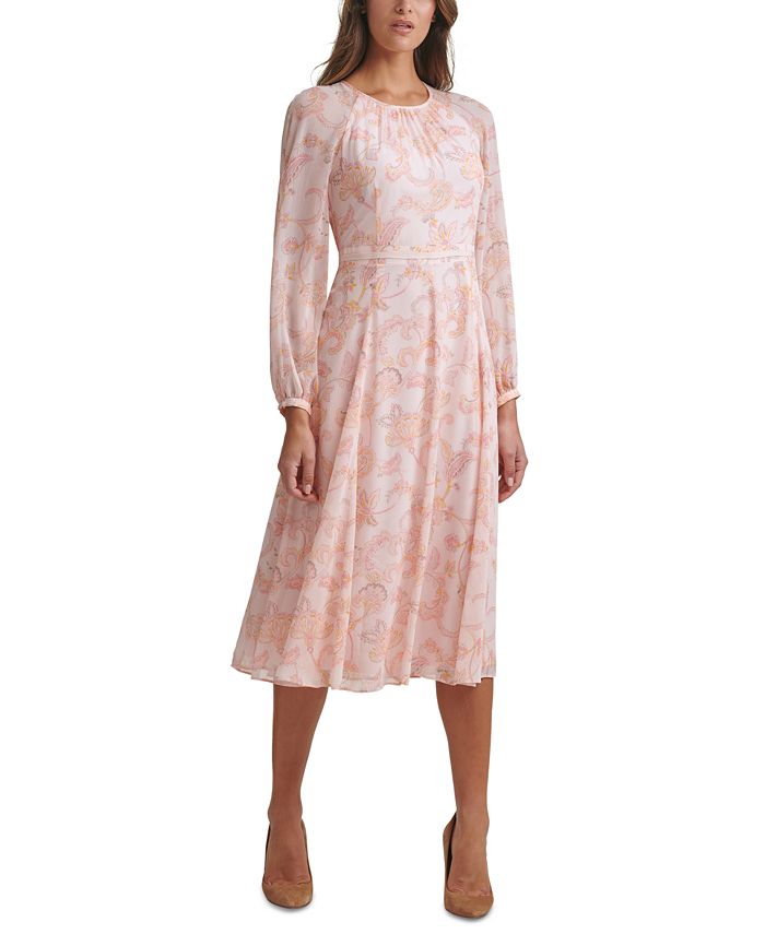Tommy Hilfiger Paisley Chiffon Midi Dress - Macy's