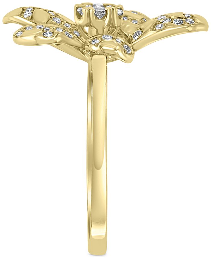 EFFY Collection EFFY® Diamond Flower Ring (1/2 ct. t.w.) in 14k Gold ...