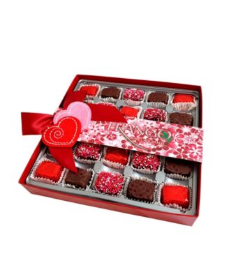 25-Piece Frango Chocolates Valentines Day Decorated Heart Milk Mint Box