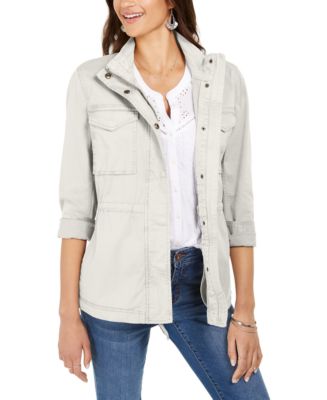 Style & Co Petite Cotton Utility Jacket, Created for Macy's - Macy's