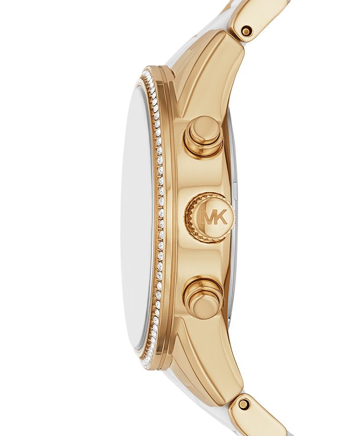 Michael Kors Women's Ritz Chronograph Two-Tone Stainless Steel Bracelet ...