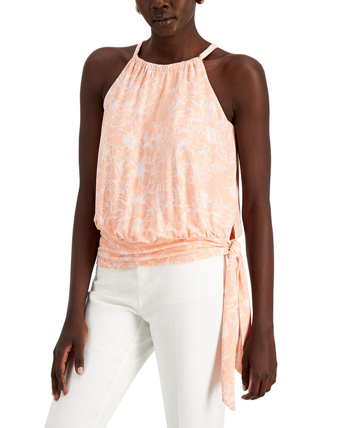 INC International Concepts Floral-Print Halter Top, Created for Macy's ...