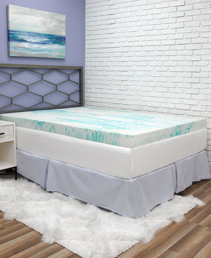SensorGel 4" Gel Swirl Memory Foam California King Mattress Topper - Macy's