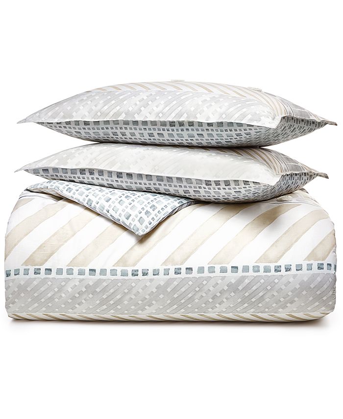 Whim by Martha Stewart Watercolor Stripe 3-Pc. Reversible Full/Queen ...