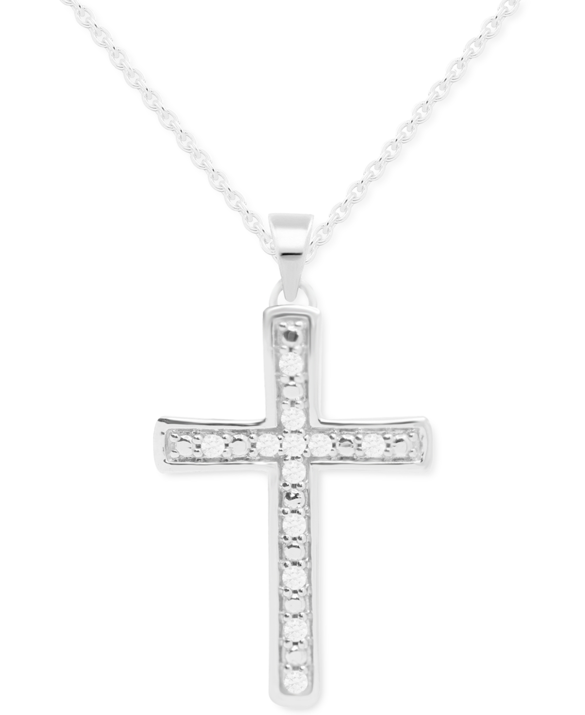 Click here for Diamond Cross 18 Pendant Necklace (1/10 ct. t.w.)... prices