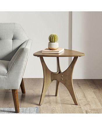 INK+IVY Blaze Triangle Wood Side Table - Macy's