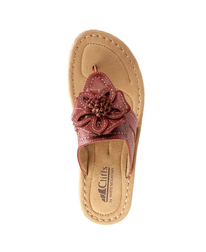 Cliffs by White Mountain Carnation Comfort Thong Sandals - Macy's