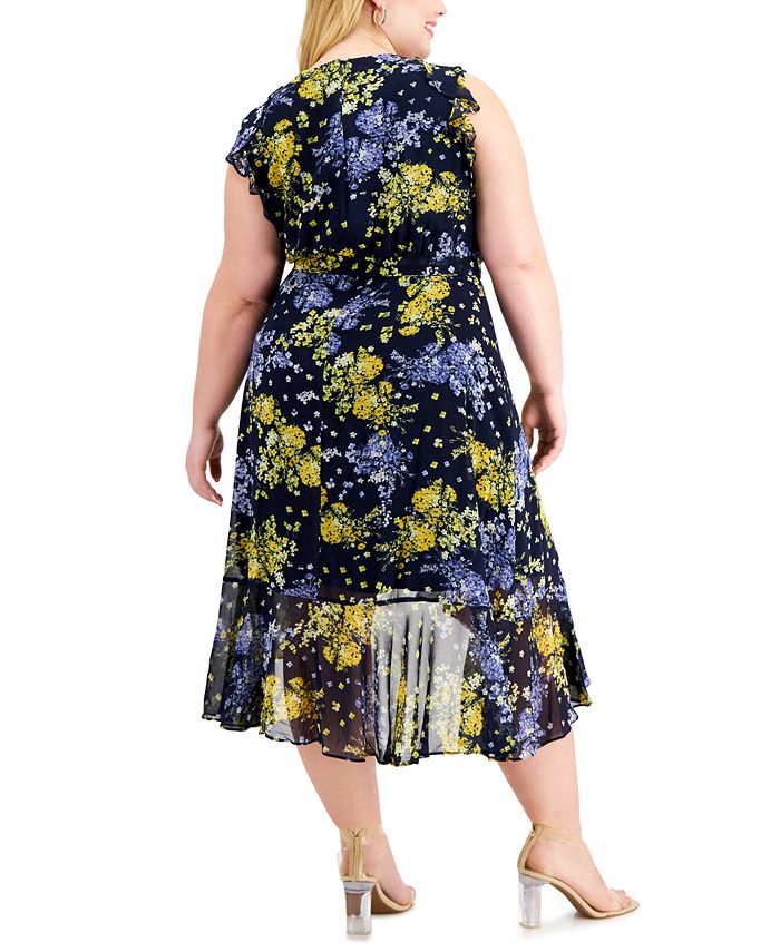Taylor Plus Size Ruffle-Hem Midi Dress - Macy's