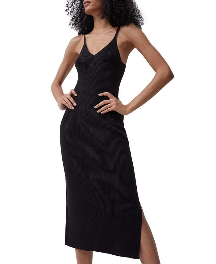 French Connection Lenny Ribbed Sleeveless Bodycon Dress - Macy's
