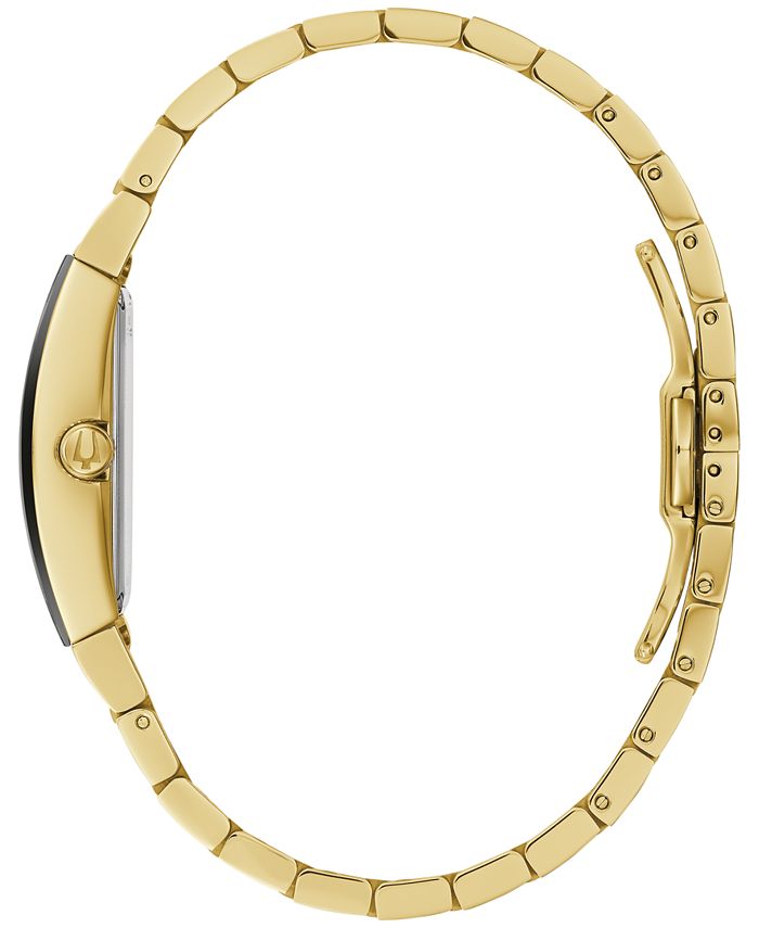 Bulova Women's Gemini Gold-Tone Stainless Steel Bracelet Watch 30mm ...