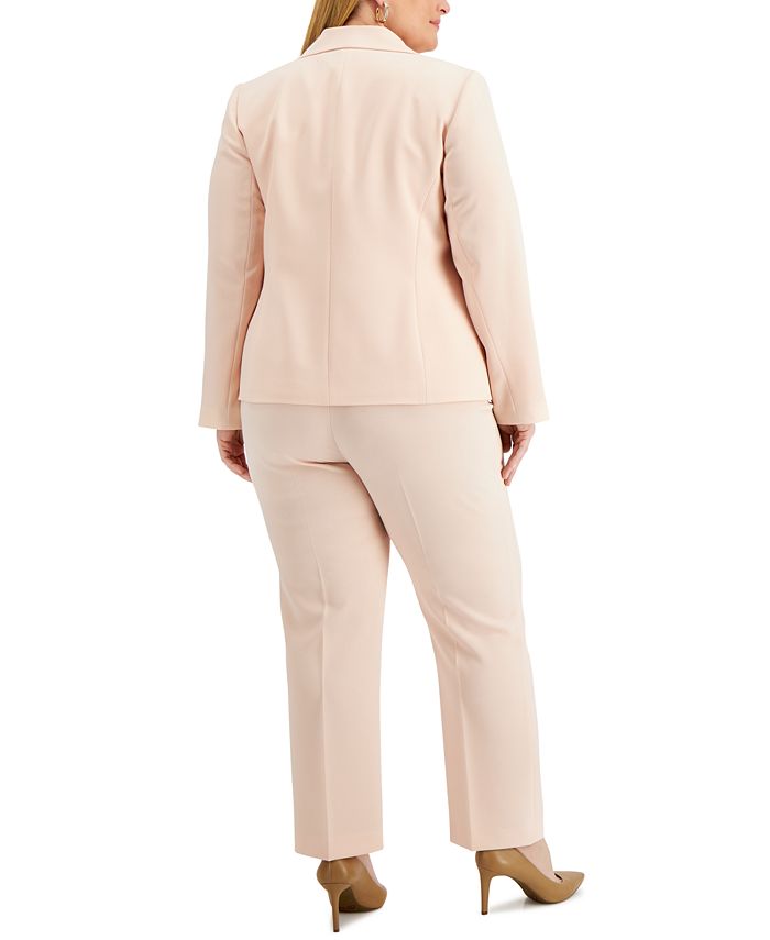 Le Suit Plus Size Single Button Crepe Pantsuit And Reviews Wear To Work Plus Sizes Macys