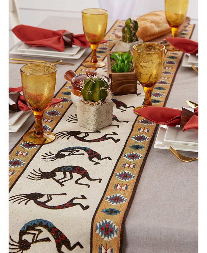 Design Imports Kokopelli Tapestry Table Runner 13" x 72" - Macy's