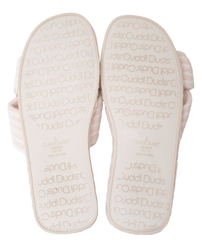 Cuddl Duds Women's Rib Velour Slide Slipper & Reviews - Slippers ...