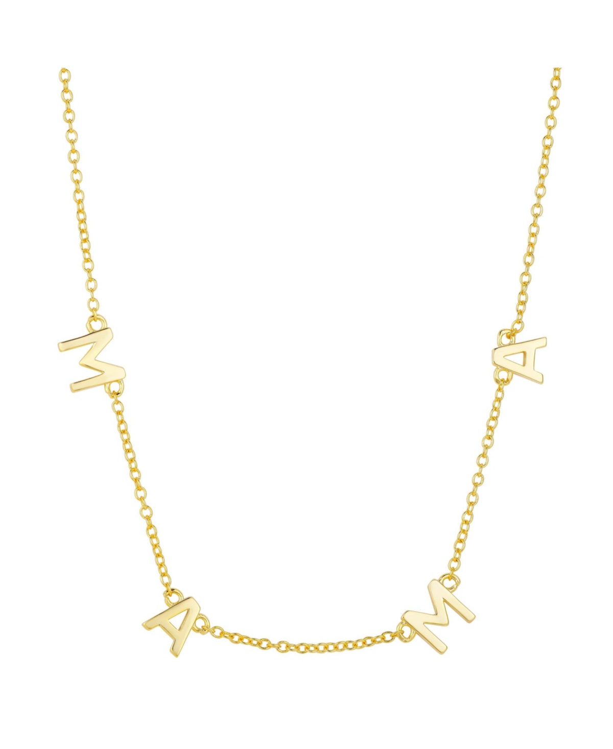 Click here for Gold Flash Plated Mama Station Pendant Necklace -... prices