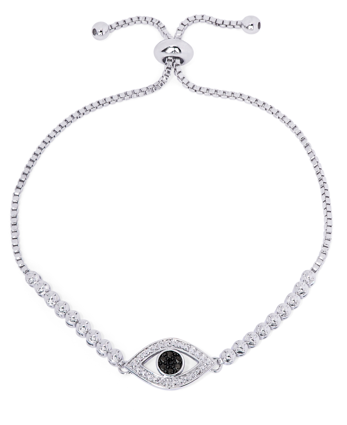 Click here for Black Diamond Accent Evil Eye Adjustable Bolo Brac... prices