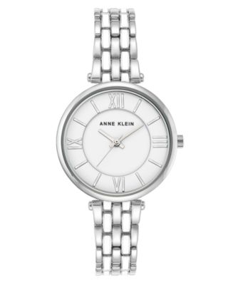 Anne Klein Silver-Tone Bracelet Watch 34mm - Macy's