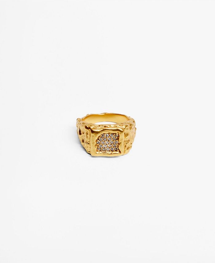 MANGO Women's Textured Embossed Ring - Macy's