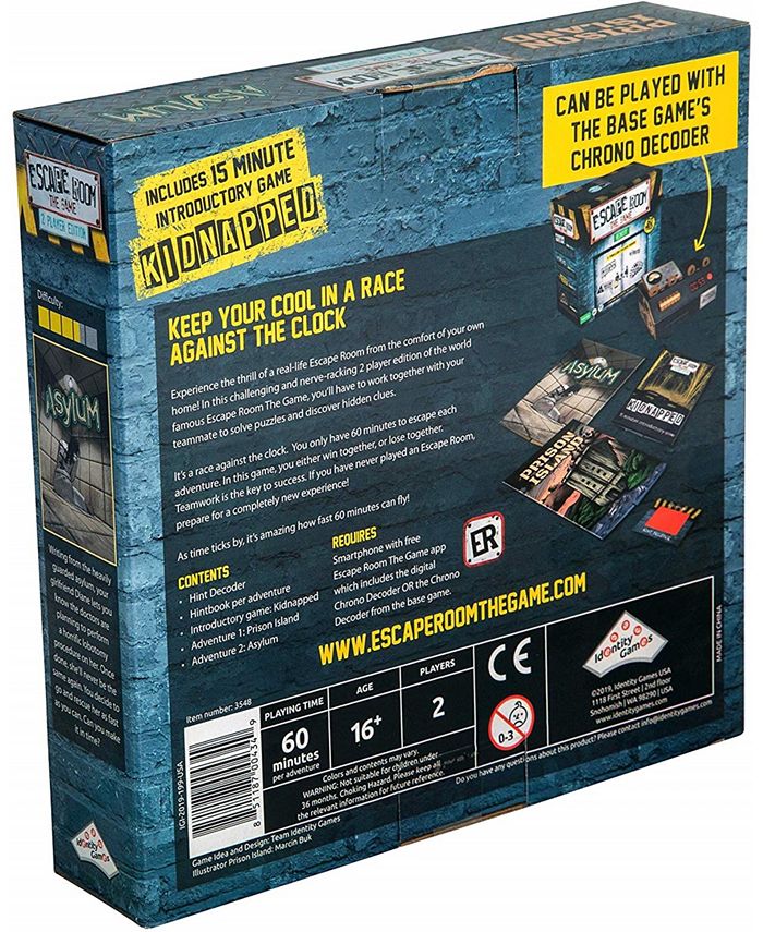 Identity Games Escape Room The Game 2 Player Edition with 2 Escape ...