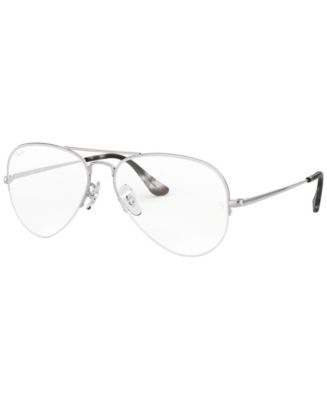 Ray-Ban RB6589 AVIATOR GAZE Unisex Pilot Eyeglasses - Macy's