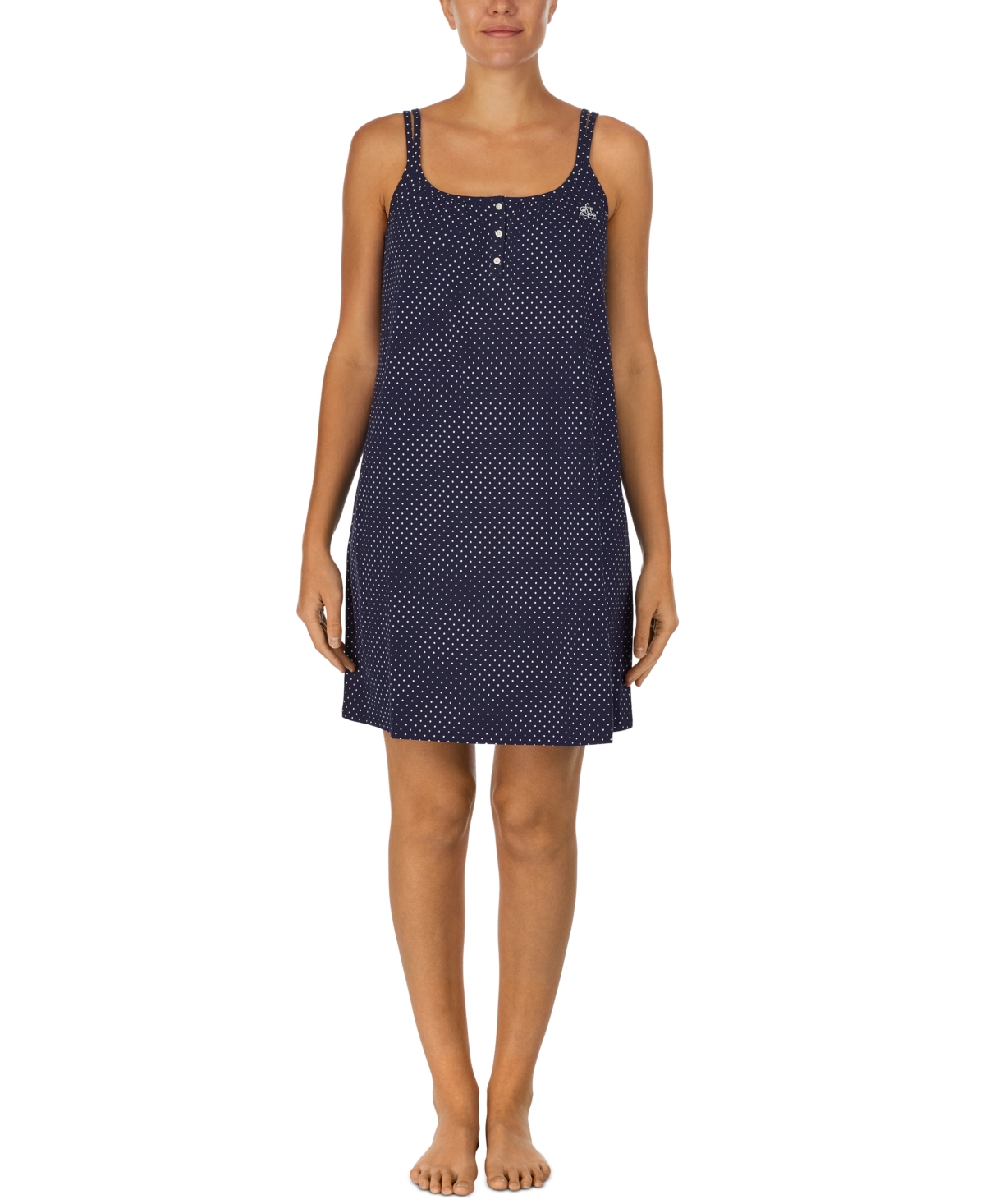 Click here for Lauren Ralph Lauren Cotton Knit Double-Strap Night... prices