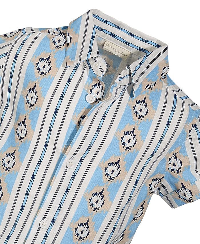 First Impressions Baby Boys 2-Pc. Printed Shirt & Shorts Set, Created for Macy's - Macy's
