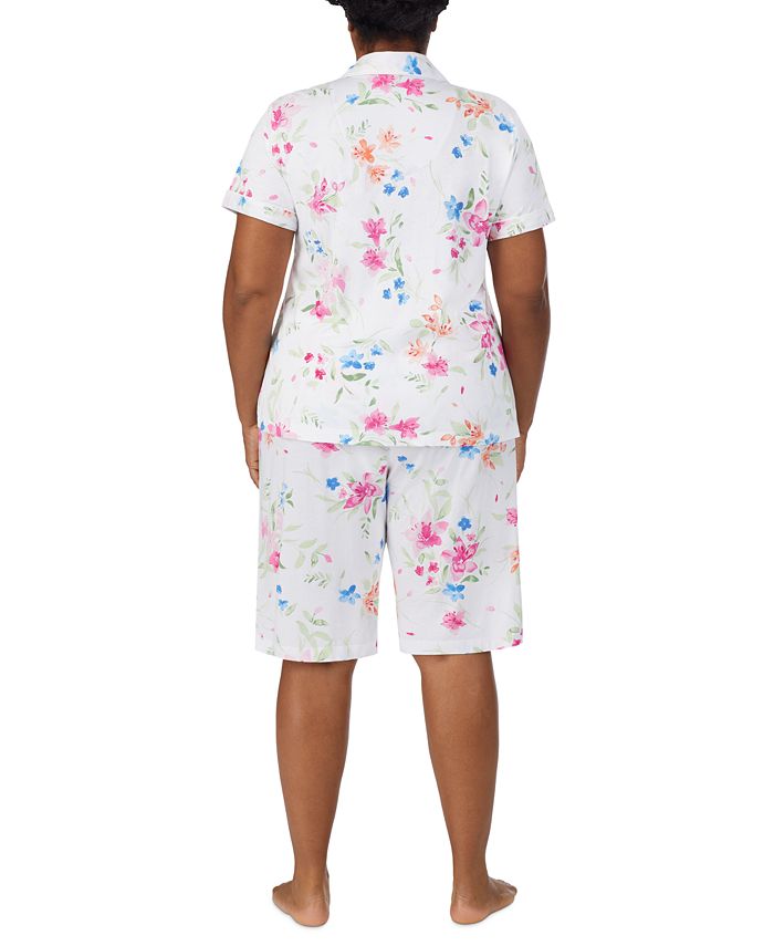 Lauren Ralph Lauren Plus Size Bermuda Shorts Pajama Set - Macy's