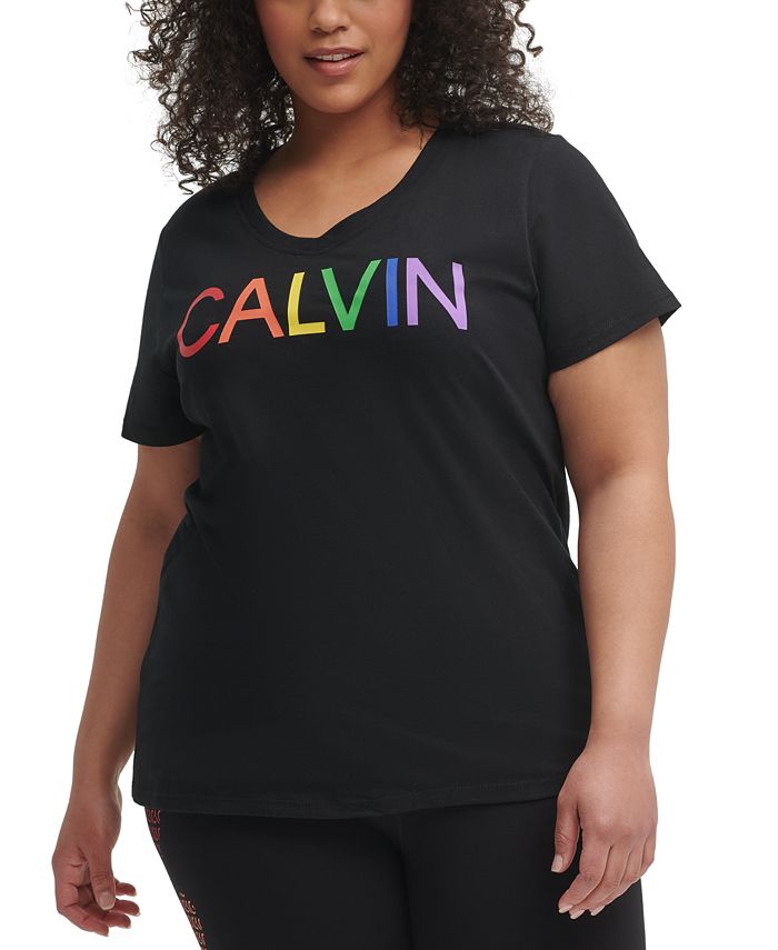 Calvin Klein Plus Size Logo T-Shirt - Macy's