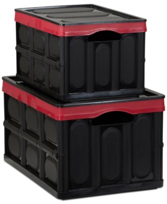 Household Essentials Heavy-Duty Storage Crates, Set of 2 - Macy's