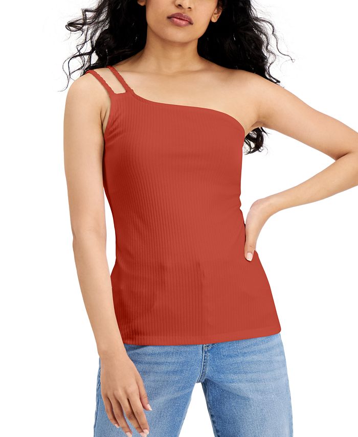 INC International Concepts One-Shoulder Tank Top, Created for Macy's ...