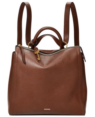 Fossil Parker Small Leather Convertible Backpack - Macy's