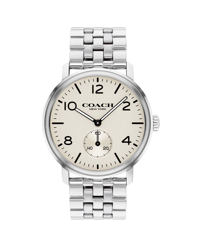 COACH Men's Harrison Stainless Steel Bracelet Watch 42mm - Macy's