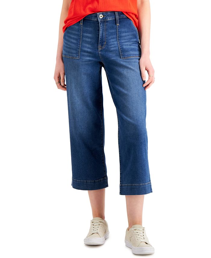 Style & Co High-Rise Wide-Leg Cropped Jeans, Created for Macy's - Macy's