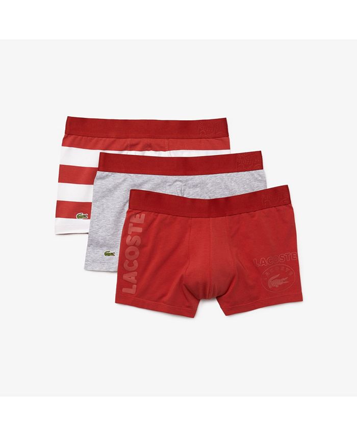 Lacoste Men's Stretch Trunks, Pack of 3 - Macy's