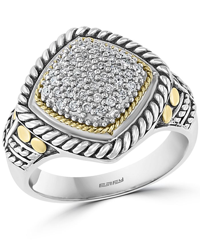 EFFY Collection EFFY® Diamond Cluster 18" Statement Ring (1/4 ct. t.w ...