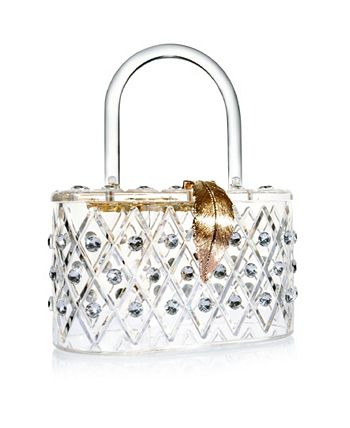 Milanblocks "The Princess" 50's Style Top Handle Crystal Box Clutch ...