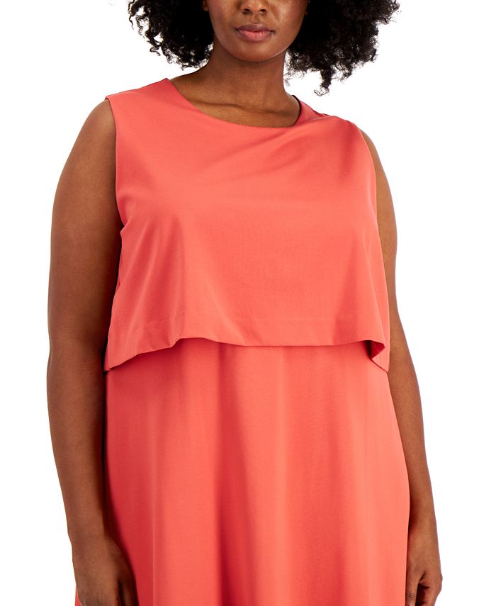 Alfani Plus Size Layered Asymmetrical-Hem Dress, Created for Macy's ...