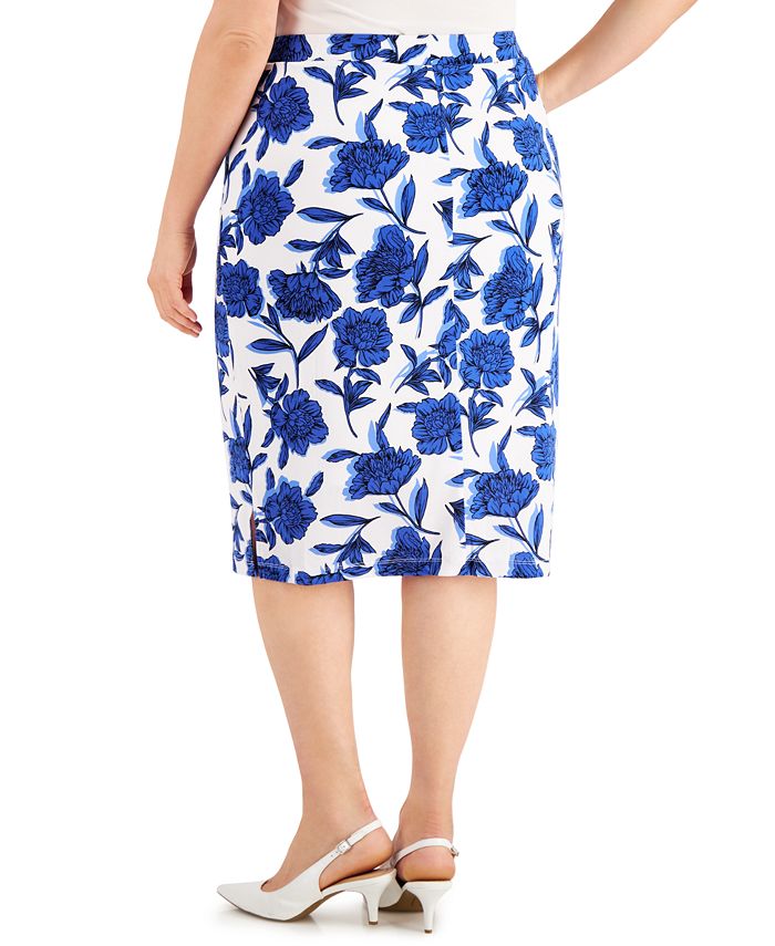 Kasper Plus Size Floral-Print Skirt & Reviews - Skirts - Women - Macy's Kasper Plus Size Floral-Print Skirt & Reviews - Skirts - Women - Macy's