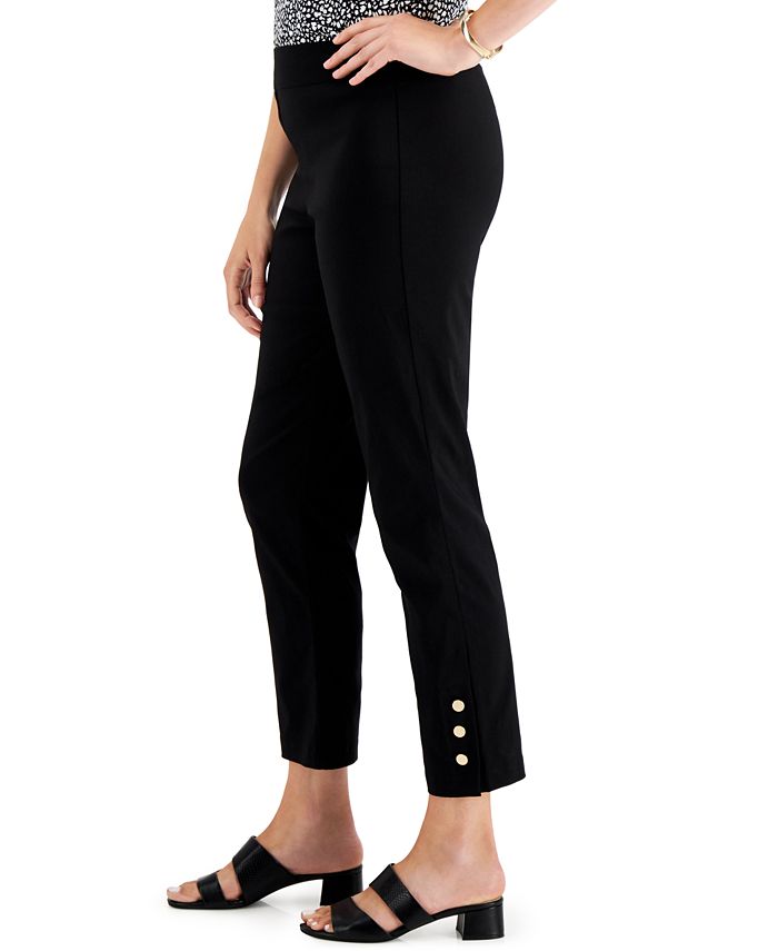 JM Collection Snap-Hem Pull-On Pants, Created for Macy's - Macy's
