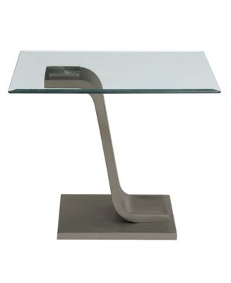 Beldin Glass Top End Table - Macy's