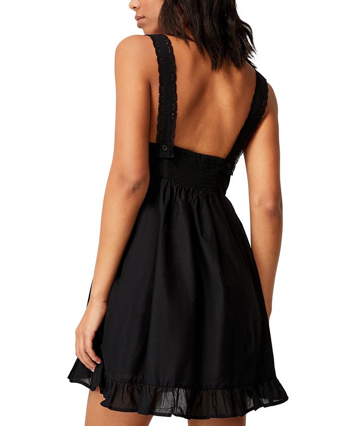 COTTON ON Women's Woven Flora Frilly Pinny Mini Dress & Reviews ...