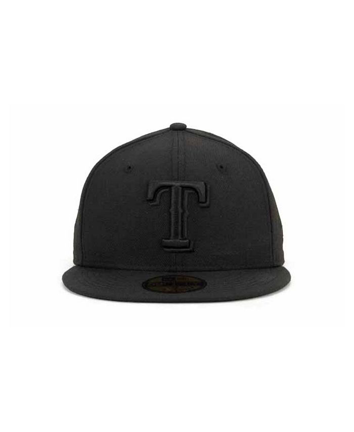 New Era Texas Rangers Black on Black Fashion 59FIFTY - Macy's