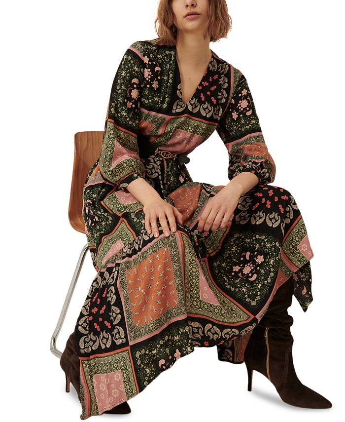 Marella Scarf-Print Crepe Dress - Macy's