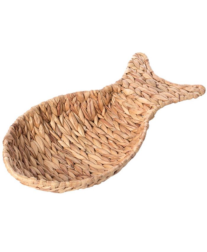 Vintiquewise Decorative Woven Fish Design Tray - Macy's