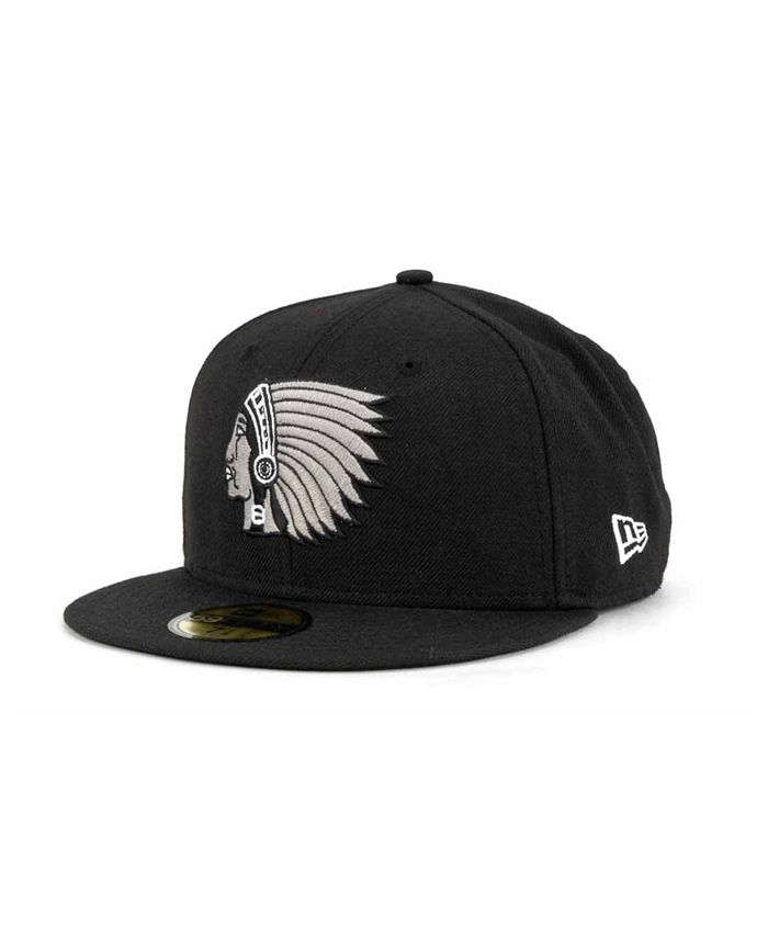 New Era Boston Braves MLB Black and White Fashion 59FIFTY Cap - Macy's