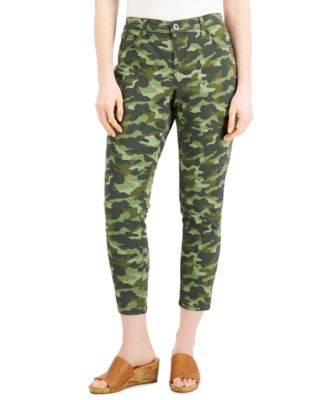 Style & Co Petite Camo-Print Mid-Rise Curvy-Fit Skinny Jeans, Created ...