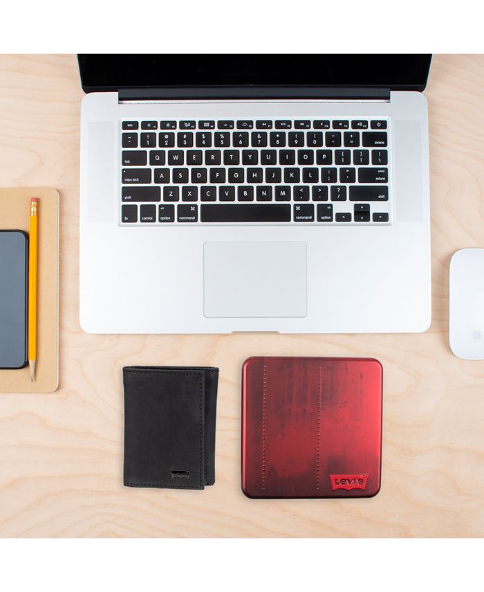 Levi's Men's Andrew Extra-Capacity Tri-Fold Wallet - Macy's