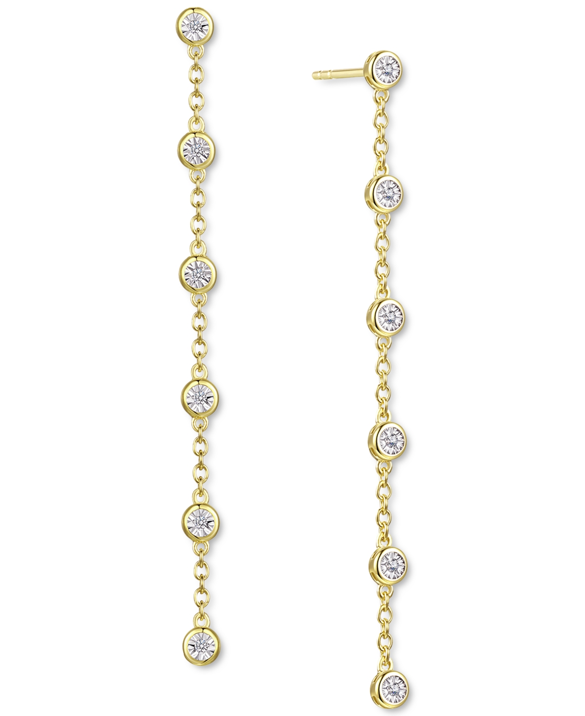 Click here for Diamond Bezel Linear Drop Earrings (1/10 ct. t.w.)... prices